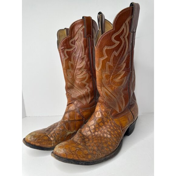 Justin Boots | Shoes | Justin Leather Alligator Cowboy Boots Style 8857 ...
